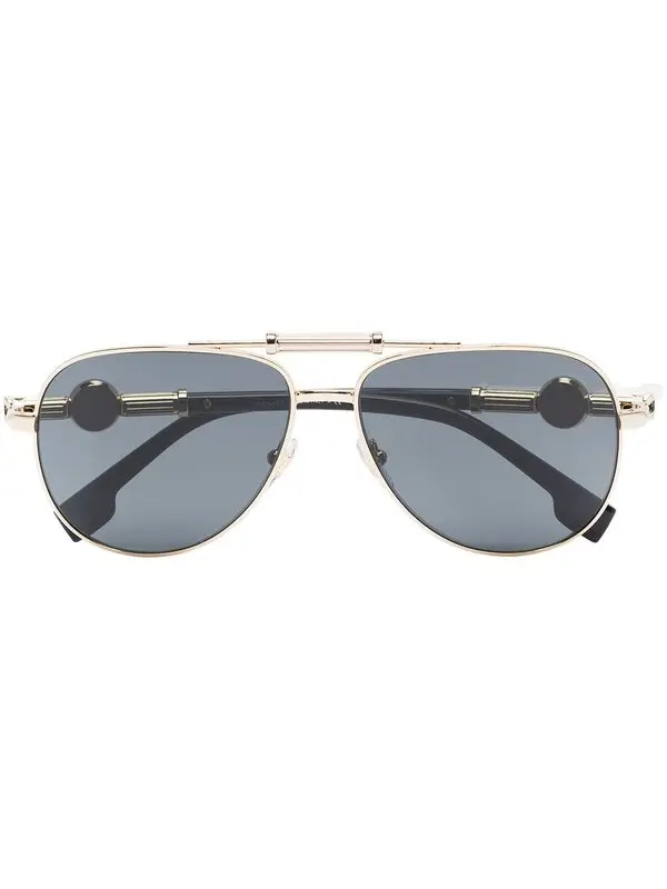 Versace Medusa Head Aviator Sunglasses - Black