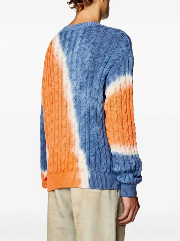DIESEL® K-janci Tie-dye Cable-knit Jumper