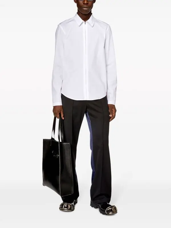 DIESEL® S-stuck Logo-embroidered Poplin Shirt