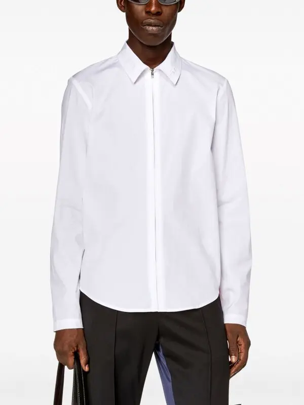 DIESEL® S-stuck Logo-embroidered Poplin Shirt