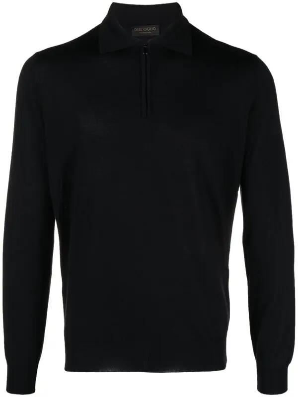 DELL'OGLIO Half-zip Sweater - Blue