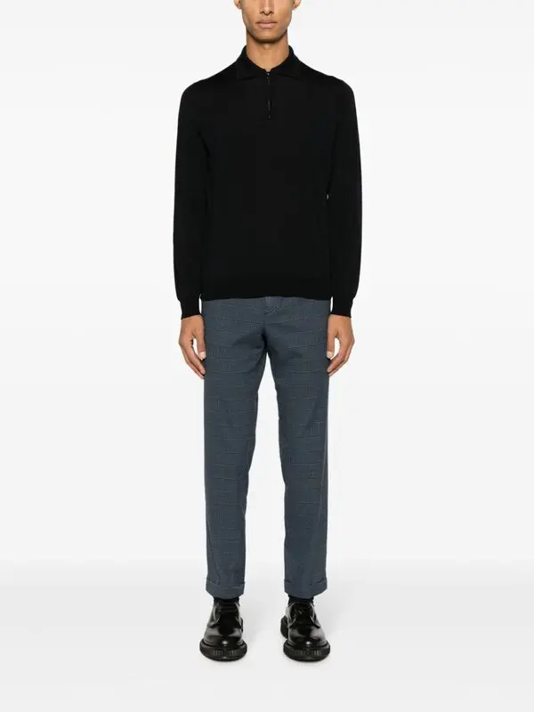 DELL'OGLIO Half-zip Sweater - Blue