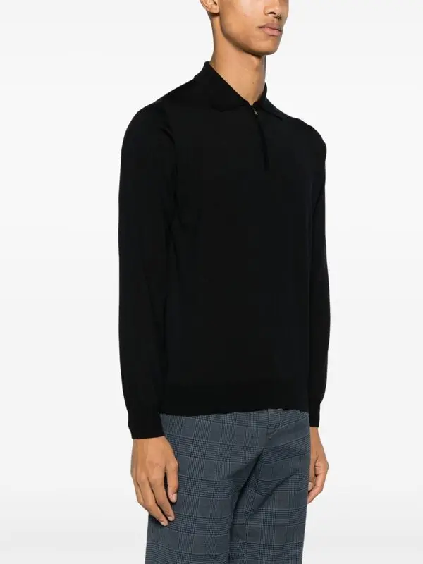 DELL'OGLIO Half-zip Sweater - Blue