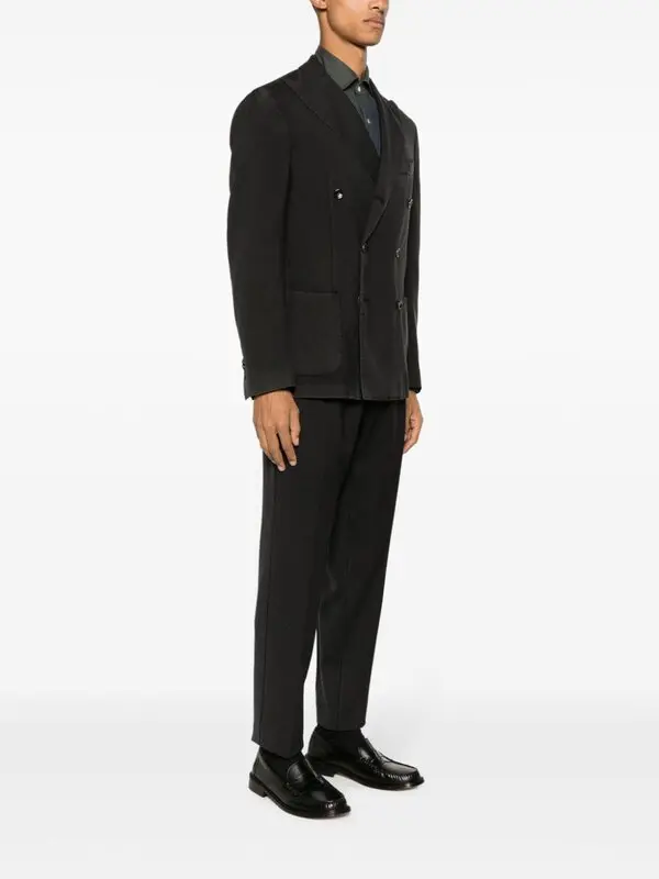 DELL'OGLIO Double-breasted Wool Suit - Grey