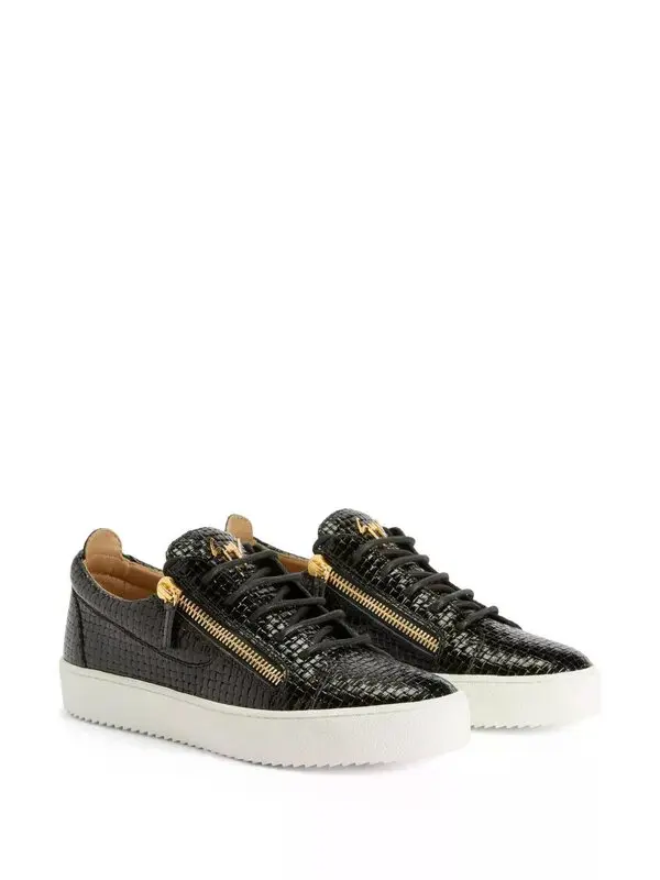 GIUSEPPE ZANOTTI Frankie Double-zip Low-top Sneakers - Black