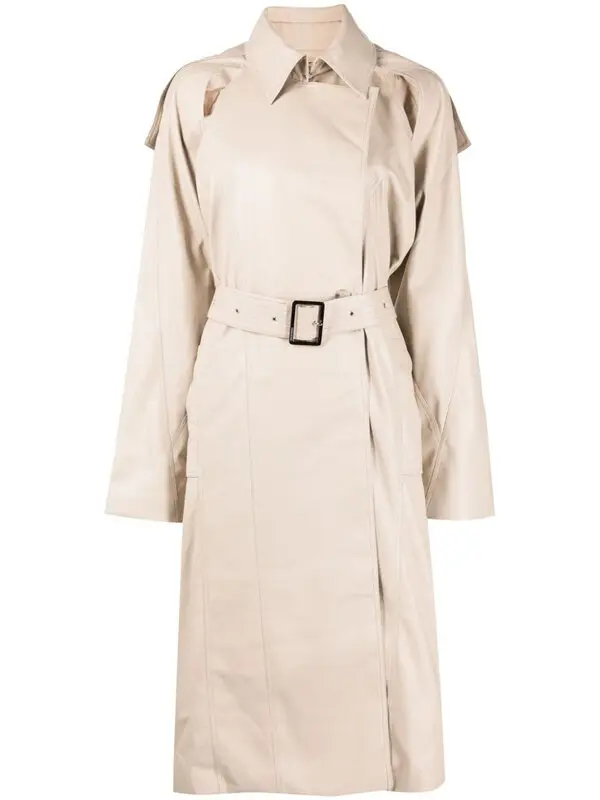 BOYAROVSKAYA Logo-patch Belted Trench Coat