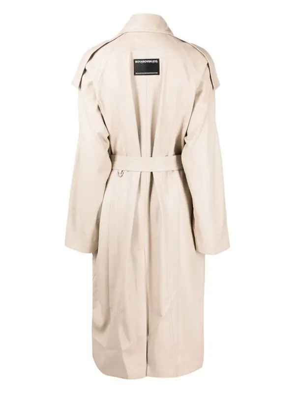 BOYAROVSKAYA Logo-patch Belted Trench Coat