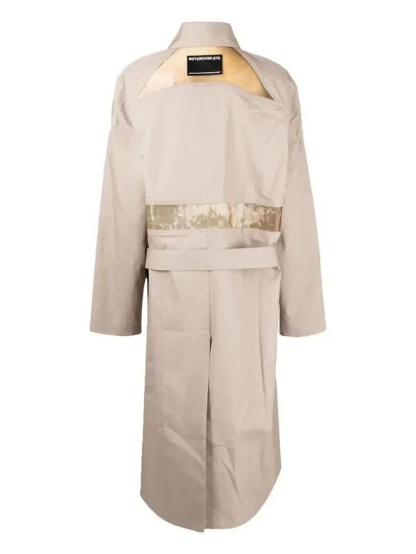BOYAROVSKAYA Layered Belted Trench Coat