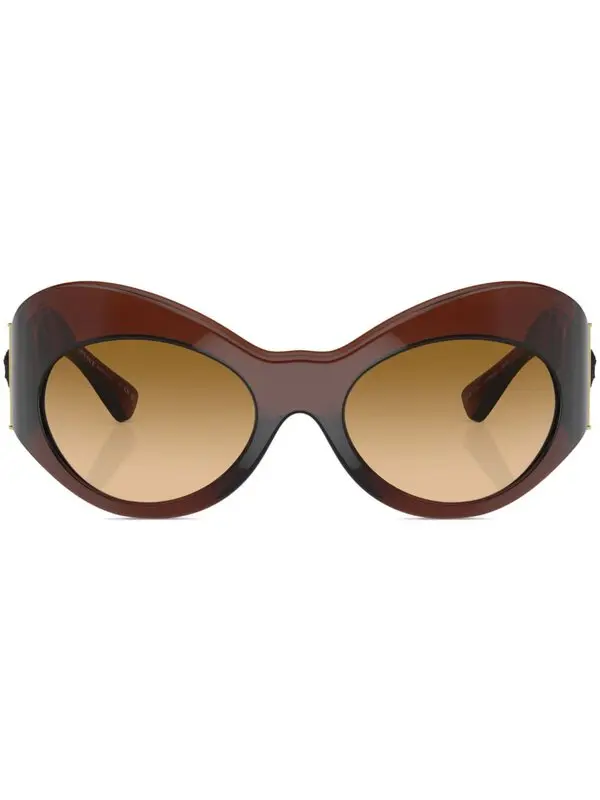 Versace Medusa Head Oversize-frame Sunglasses - Brown