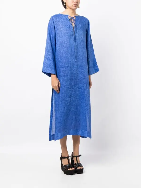 BAMBAH Lace-front Linen Kaftan