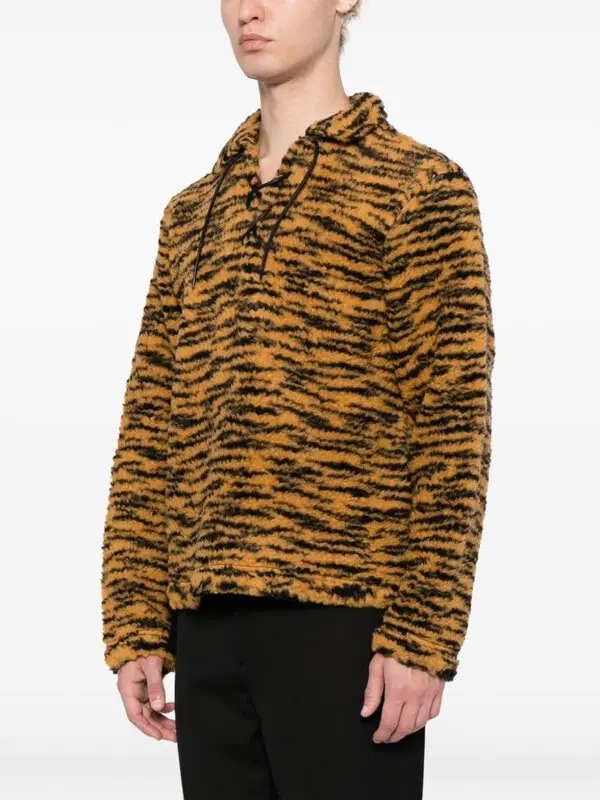 BODE Tiger-print Lace-up Jumper