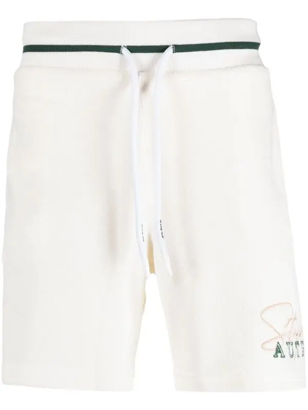 AUTRY Logo-embroidered Track Shorts - White