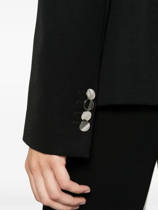 Attico Single-breasted Virgin Wool Blazer