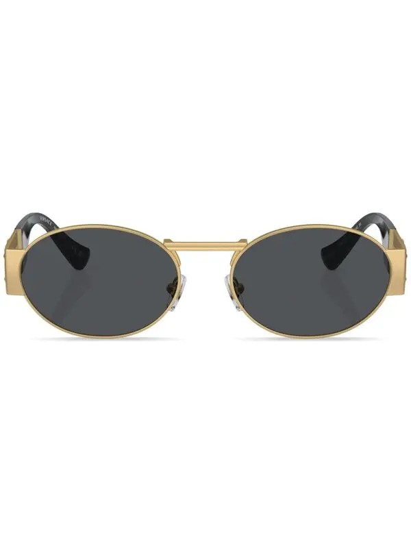 Versace Medusa Head Round-frame Sunglasses - Gold