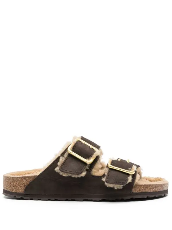 BIRKENSTOCK Arizona Shearling-lined Sandals - Brown