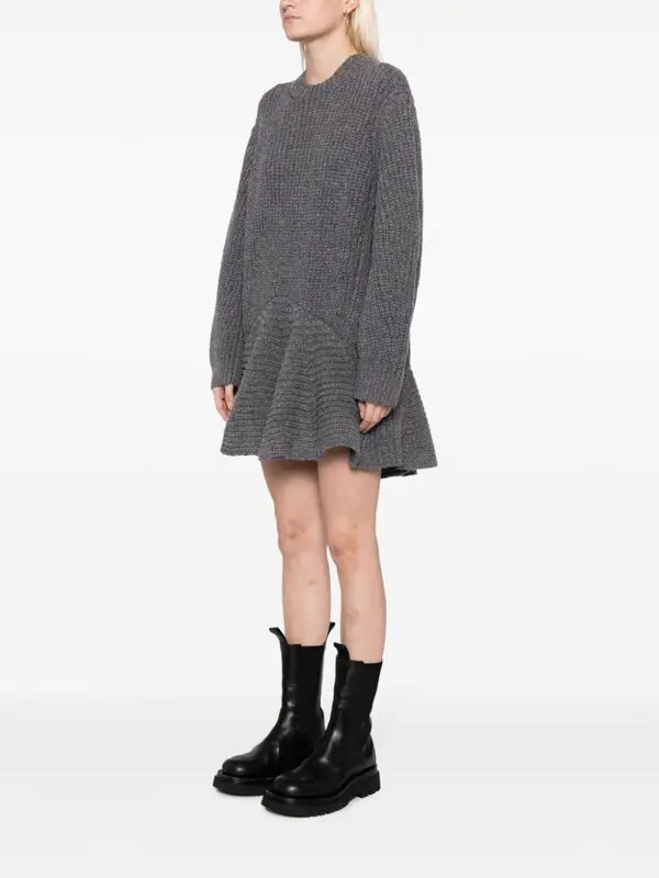 JNBY Crew-neck Drop-shoulder Mini Dress