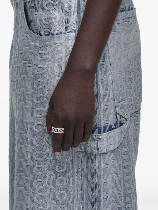 Marc Jacobs Monogram Pavé Ring - Silver