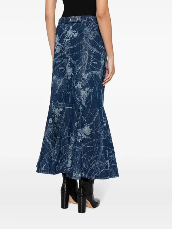 Off-White Graphic-print Mermaid Midi Skirt