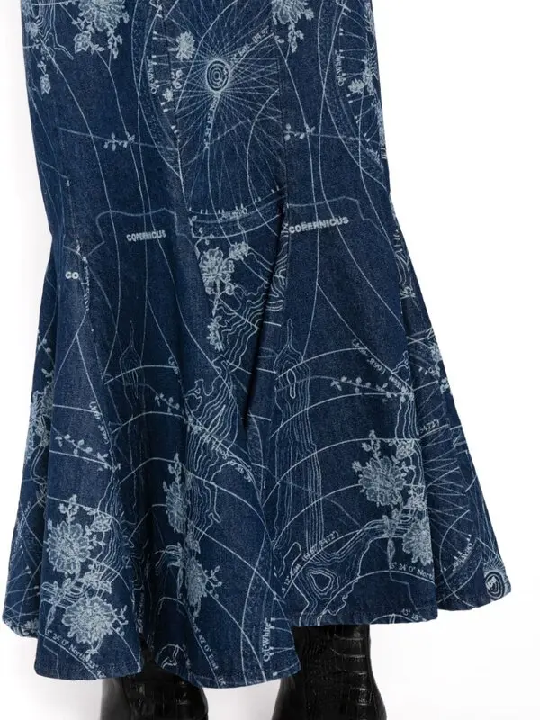 Off-White Graphic-print Mermaid Midi Skirt