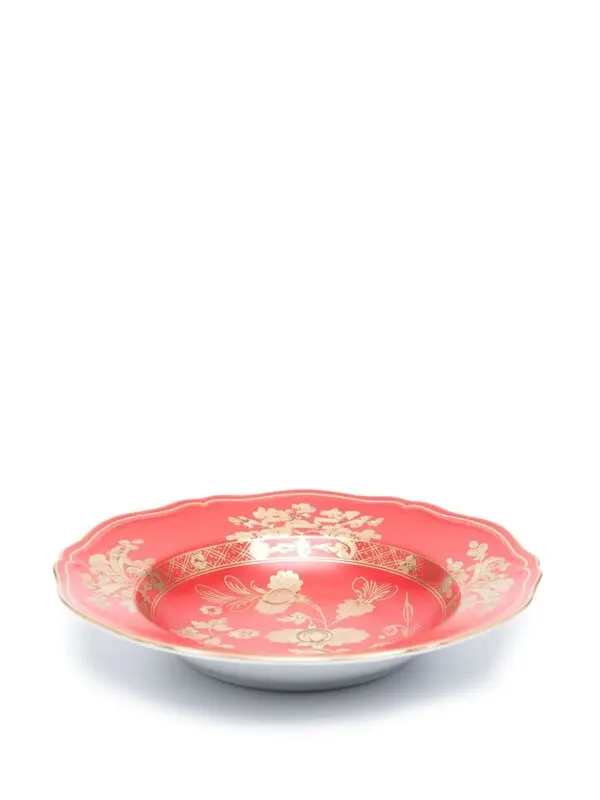 GINORI 1735 Floral-print Plates - Red