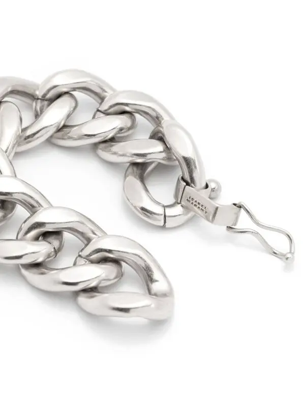 Isabel Marant Étoile Links Logo-engraved Bracelet - Silver