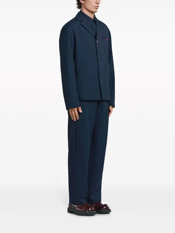 Marni Tropical Wool Long-sleeved Shirt - Blue