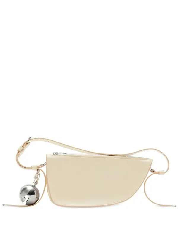 Burberry Mini Shield Leather Shoulder Bag - Neutrals