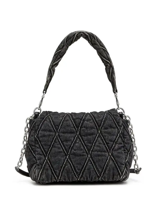 DIESEL® Charm-d M Denim Shoulder Bag - Black