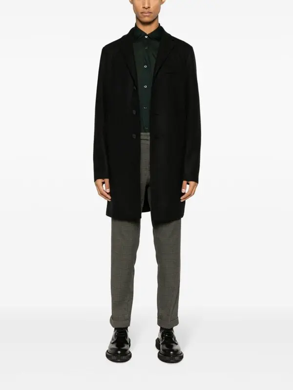 DELL'OGLIO Long-sleeve Merino-wool Shirt - Green