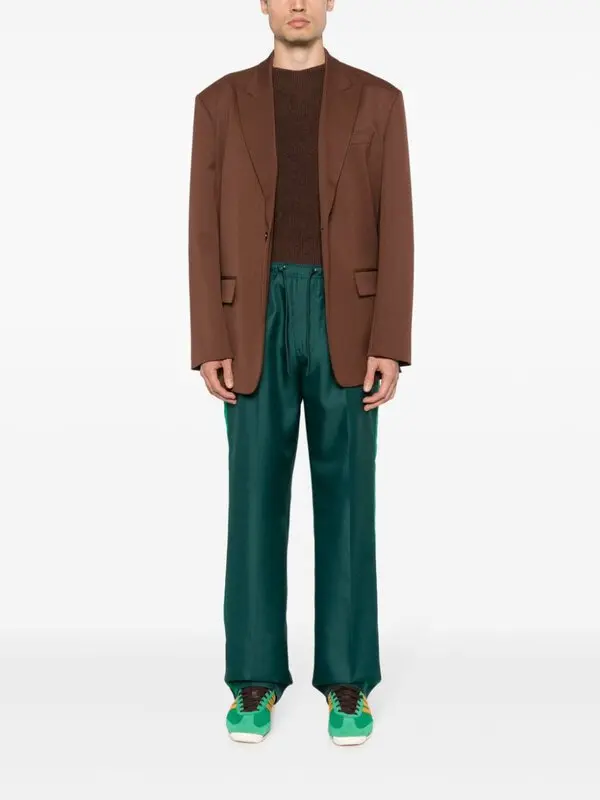 LANVIN Side-stripe Cotton Trousers