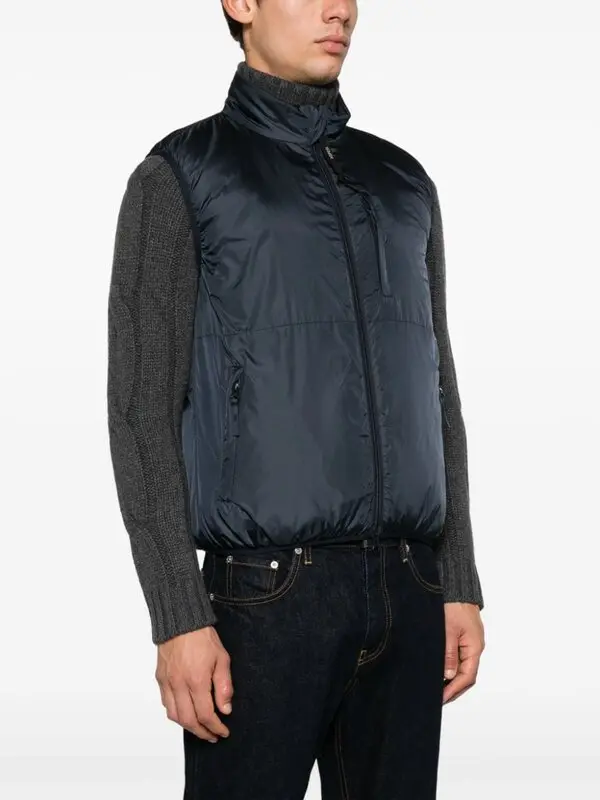 Aspesi High-neck Padded Gilet - Blue