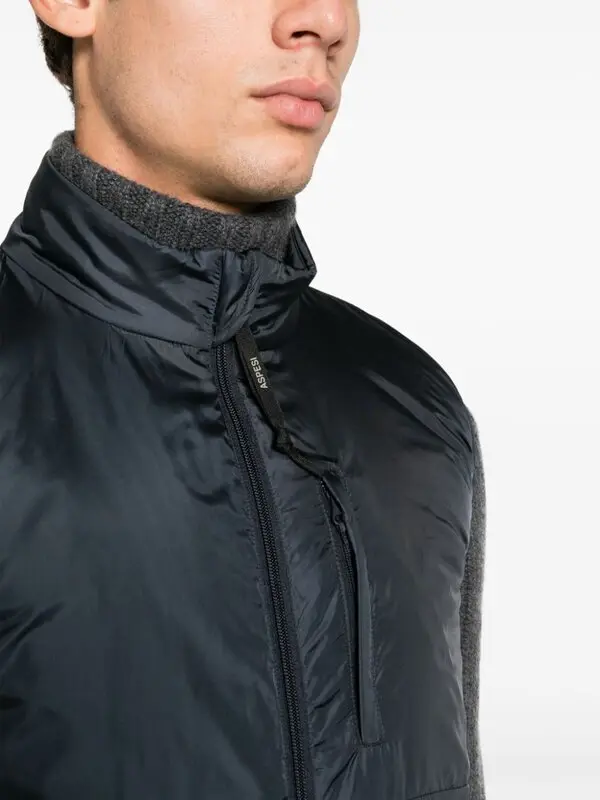 Aspesi High-neck Padded Gilet - Blue