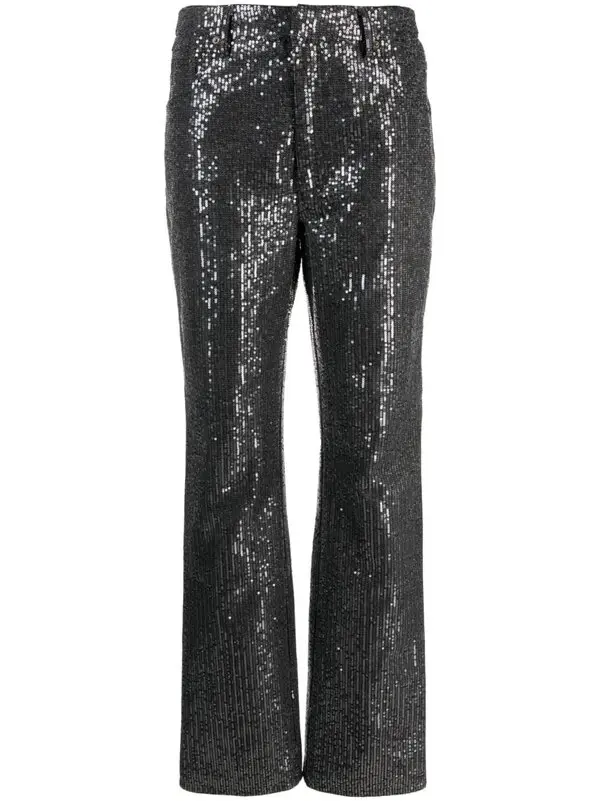 ROTATE BY BIRGER CHRISTENSEN High-waisted Sequined Jeans