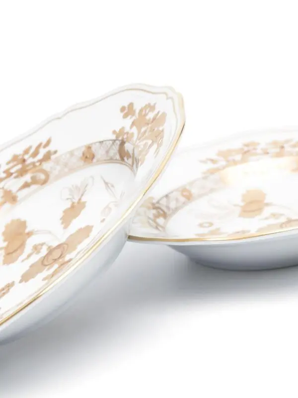 GINORI 1735 Aurum Porcelain Soup Plate - White