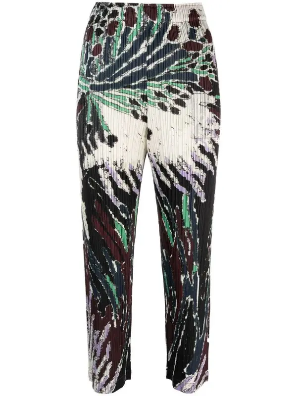 Issey Miyake Pleated Cropped Trousers