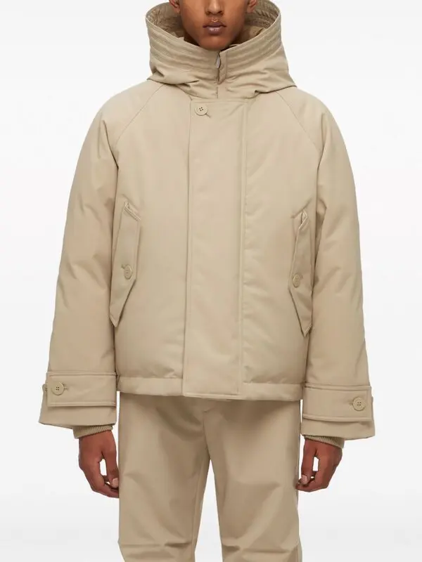 FERRAGAMO Classic-hood Padded Jacket - Neutrals