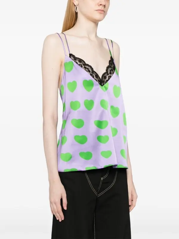 Natasha Zinko Heart-print Cami Top