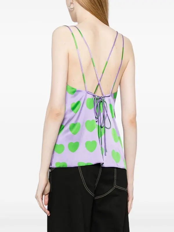 Natasha Zinko Heart-print Cami Top