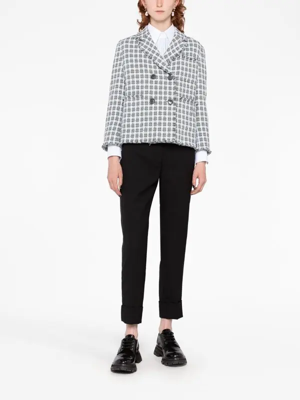 Thom Browne Cropped Tailored Trousers - Black