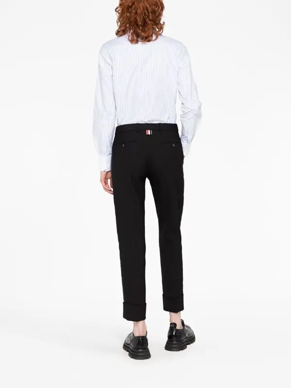 Thom Browne Cropped Tailored Trousers - Black