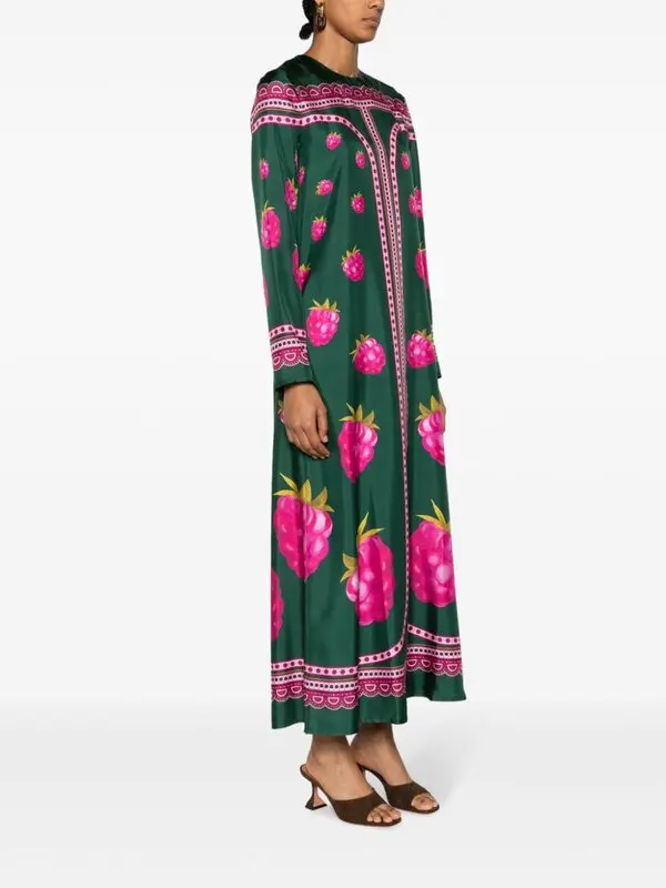 La DoubleJ Graphic-print Silk Maxi Dress