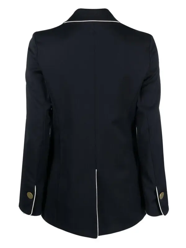 MERCI Contrast-trim Double-breasted Blazer