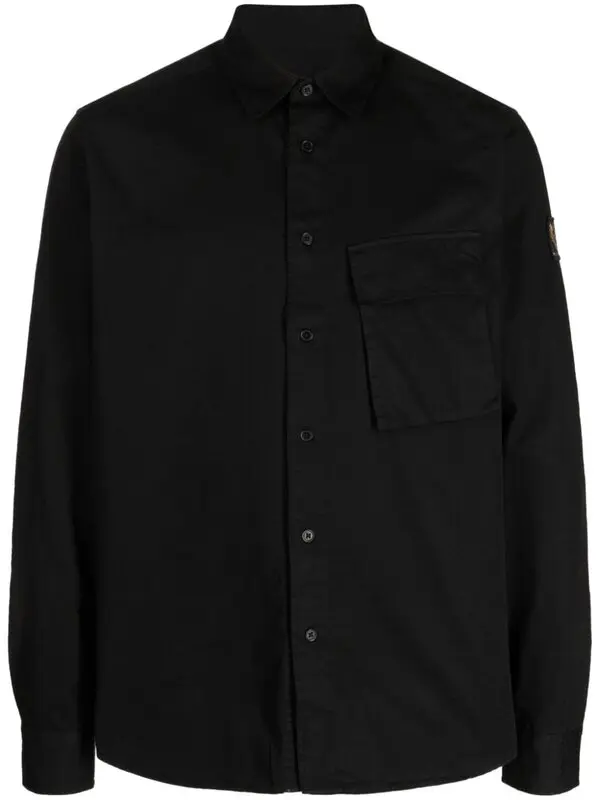 Belstaff Logo-appliqué Cotton Shirt