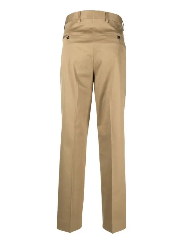 DELL'OGLIO Straight-leg Tailored Trousers - Neutrals