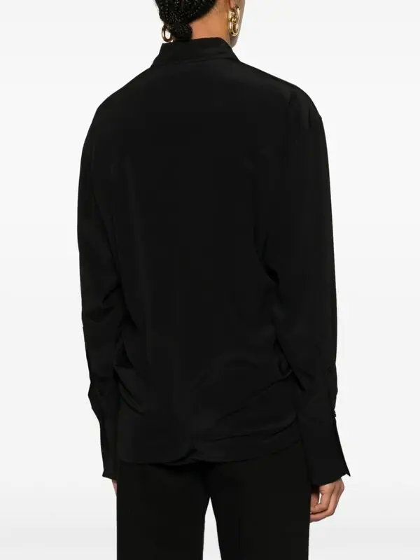 Victoria Beckham Wrap Front Silk Shirt