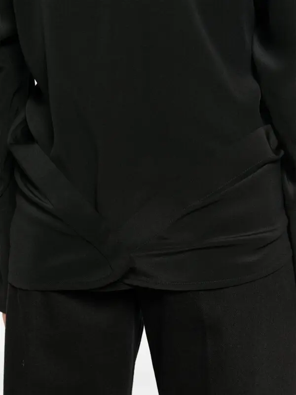Victoria Beckham Wrap Front Silk Shirt
