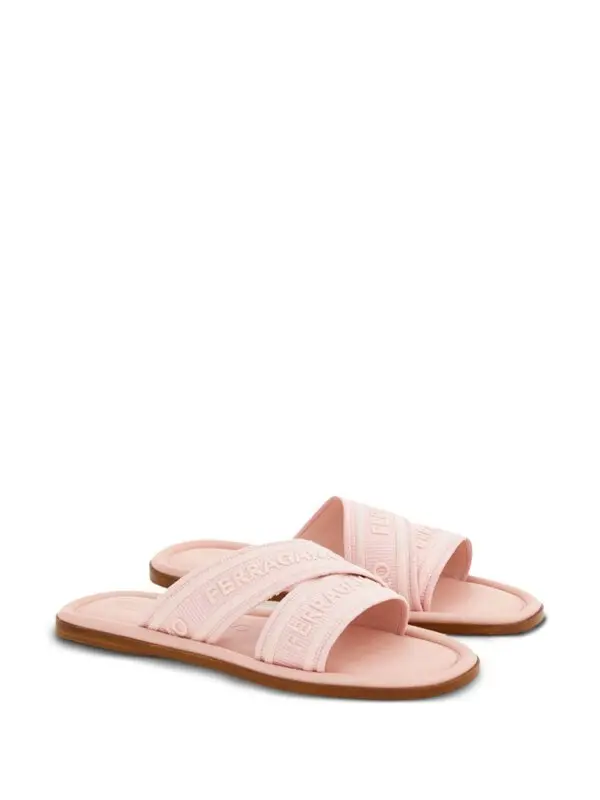 FERRAGAMO Logo-jacquard Slides