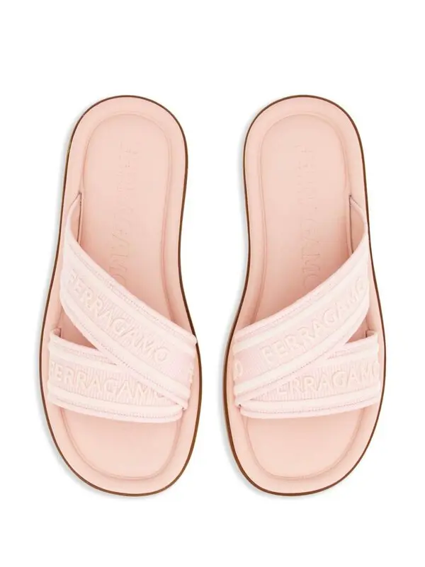 FERRAGAMO Logo-jacquard Slides