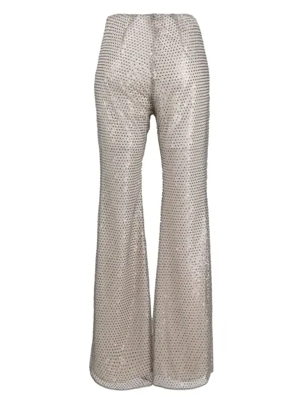SEMICOUTURE Mid-rise Sequin Embellished Flared Trousers