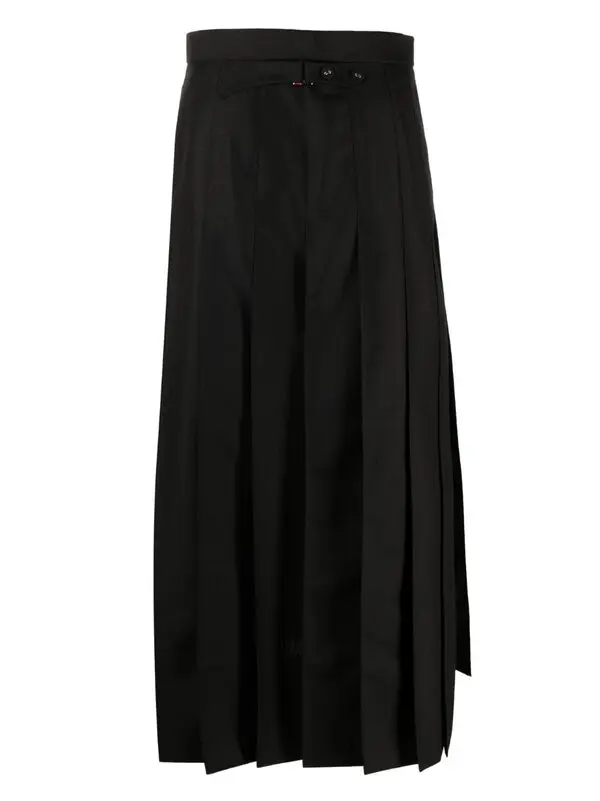 Thom Browne Pleated Wool Maxi Skirt